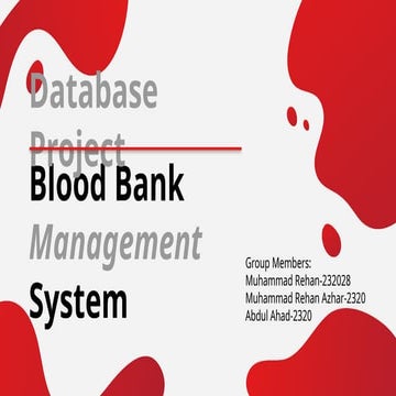 Blood Bank Management database systems .pptx