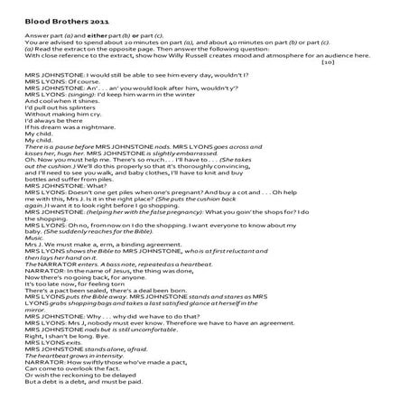 Blood Brothers: Mickey and Edward extract | DOCX