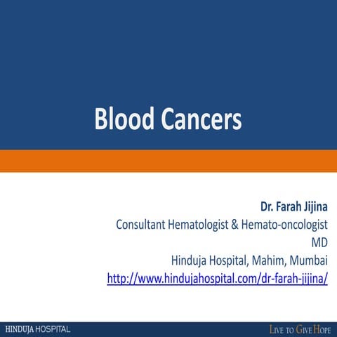 Blood cancer webinar 2013 | PPTX | Cancer | Diseases and Conditions