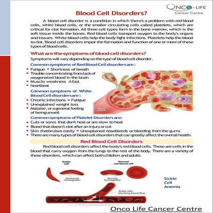 Blood cell disorders by hematologist in Pune at Onco Life Cancer Centre ...
