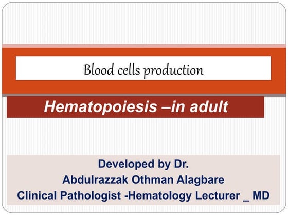 01. Hematopoiesis | PPT