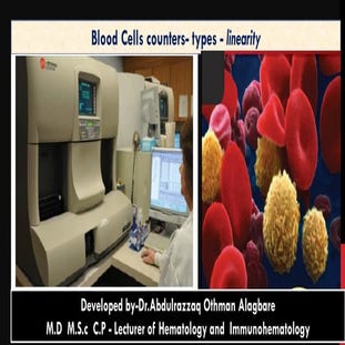 Blood cells counters types - linearity | PPT