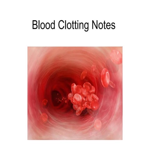 Coagulation of blood of human body's blood | PDF