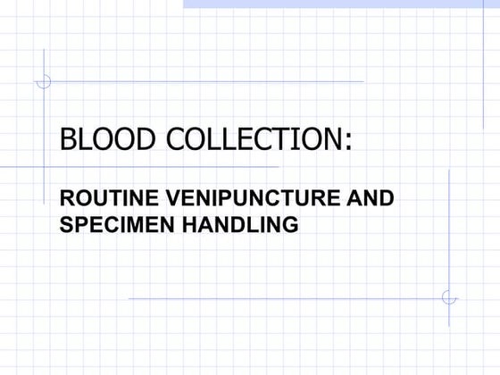 Blood collection tubes - Colour coding of vials, Order of draw | PPT