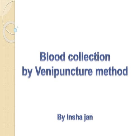 Blood sample collection procedure ppt | PPTX