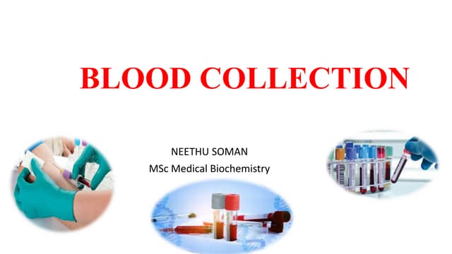 Blood sample collection procedure ppt | PPTX