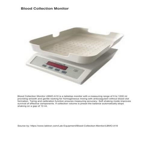 Blood collection monitor lbmo | PDF