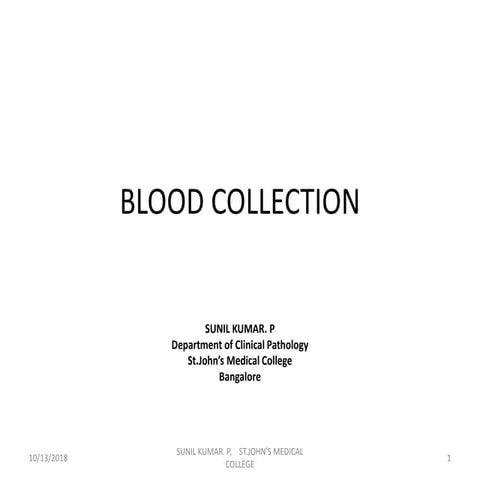 Venous blood collection procedure | PDF