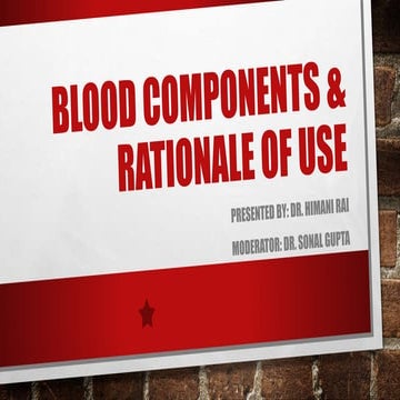 Blood components | PPTX