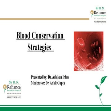 Blood conservation strategies and management | PPTX