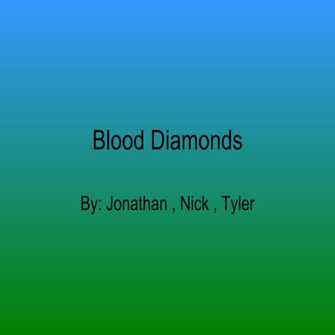 Blood diamonds for social studies | PPT