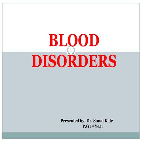 Blood disorders | PPTX