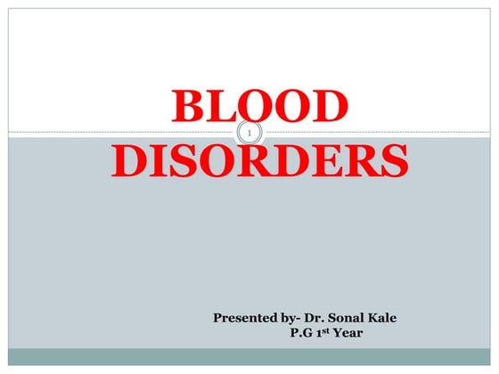 anemia & other blood disease and its manifestations in oral cavity | PPT | Blood Disorders ...