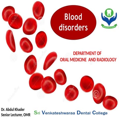 hematological disorders and its oral implications .pptx