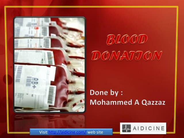 Blood donation | PPTX