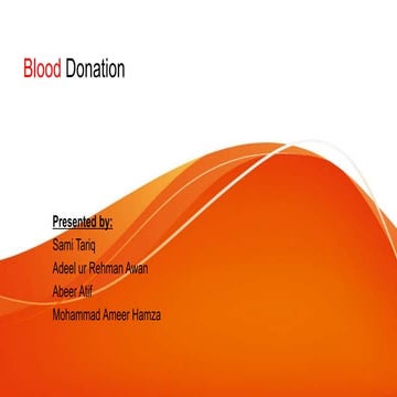 Blood Donation | PPTX