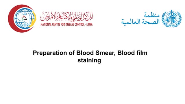 Preparation and staining of peripheral blood smear | PPTX