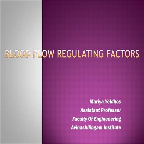 Blood flowregulatingfactors | PDF