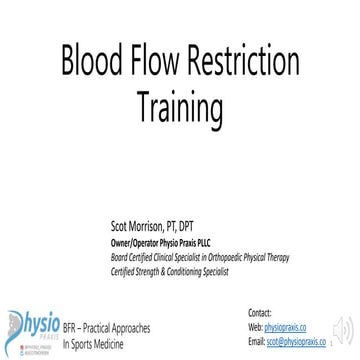 Blood flow restriction lecture | PPTX