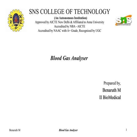 Blood gas analyser ppt | PPTX