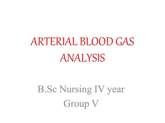 ABG Analysis ppt | PPTX