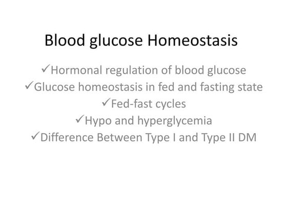 Regulation of blood glucose | PPTX