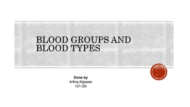 Rh Blood Group System | PPT