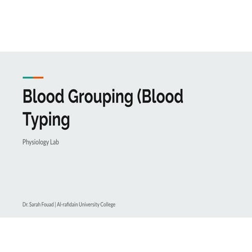 Practical 14 blood groups | PPTX