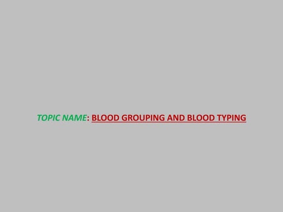 Blood grouping from absorption elution technique | PPT