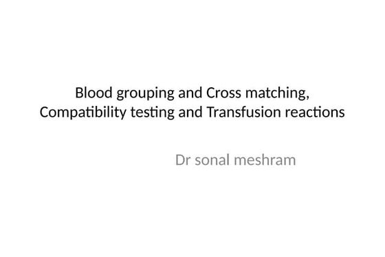 Laboratory methods of Blood Grouping techniques.p | PPT