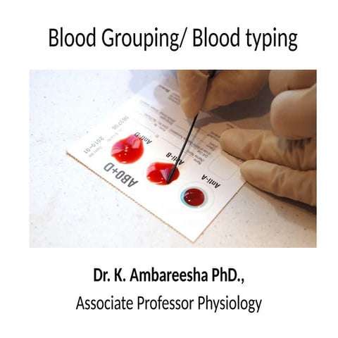 Laboratory methods of Blood Grouping techniques.p | PPT
