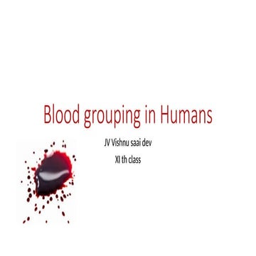Blood grouping in Humans................. | PPTX
