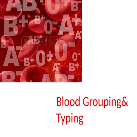 Blood grouping and typing Transfusion Medicine.pptx