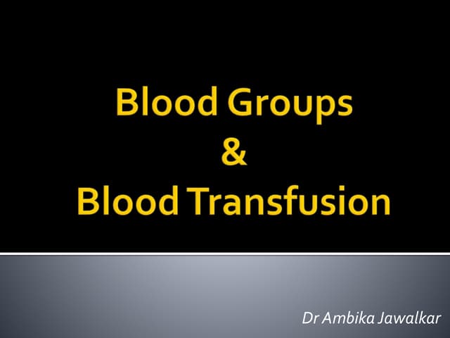 Rh Blood Group System | PPT