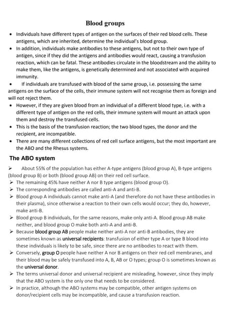 Study of blood groups | PDF
