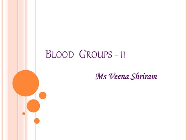 Rh Blood Group System | PPT