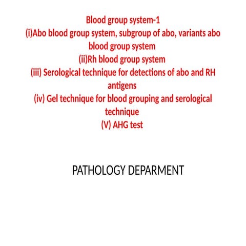 Blood group system ABO, Rh & other system | PDF