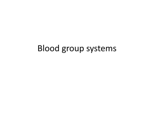 Rh Blood Group System | PPT