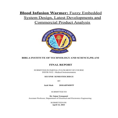 Blood infusion warmer fuzzy embedded system design latest developments ...