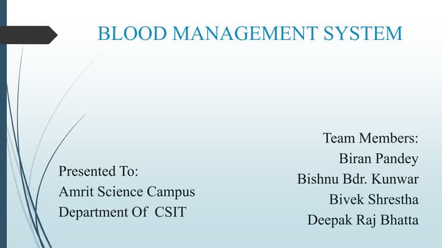 Blood donation management system project in java - liotalent