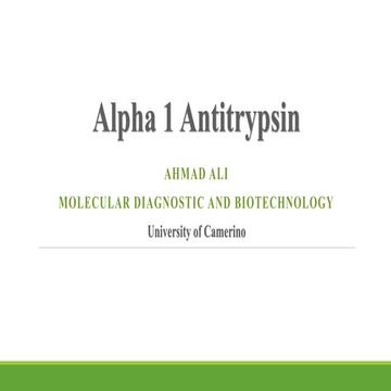 Alpha Anti-Trypsin | PDF