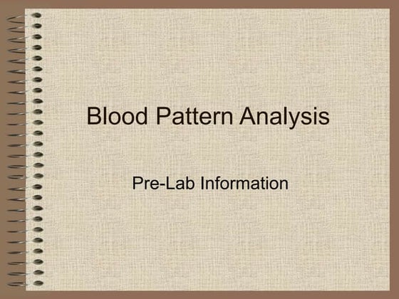 Blood spatter | PPT