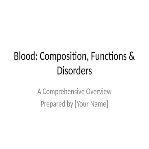 Blood_Presentation formed elements and plasma | PPTX