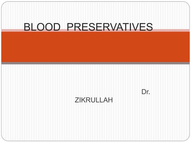 Blood bags and its anticoagulants | PPTX