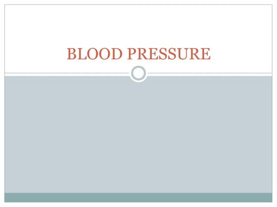 Blood pressure | PPT