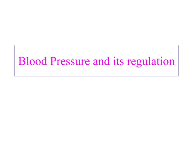Regulation of arterial blood pressure (The Guyton and Hall Physiology ...