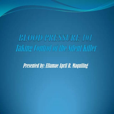 Blood pressure 101 | PPTX
