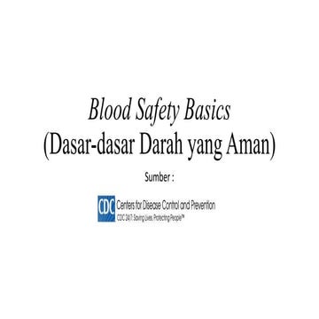 Blood Safety Basics in presentation for education | PPTX