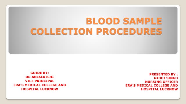 Phlebotomy | PPT