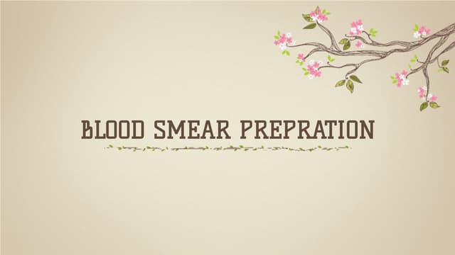 Thick and thin blood smear Procedure | PDF